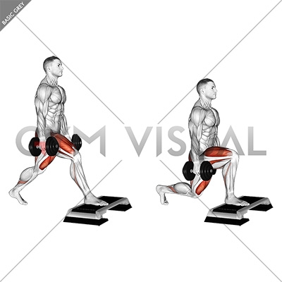 Dumbbell Split Squat Front Foot Elevated