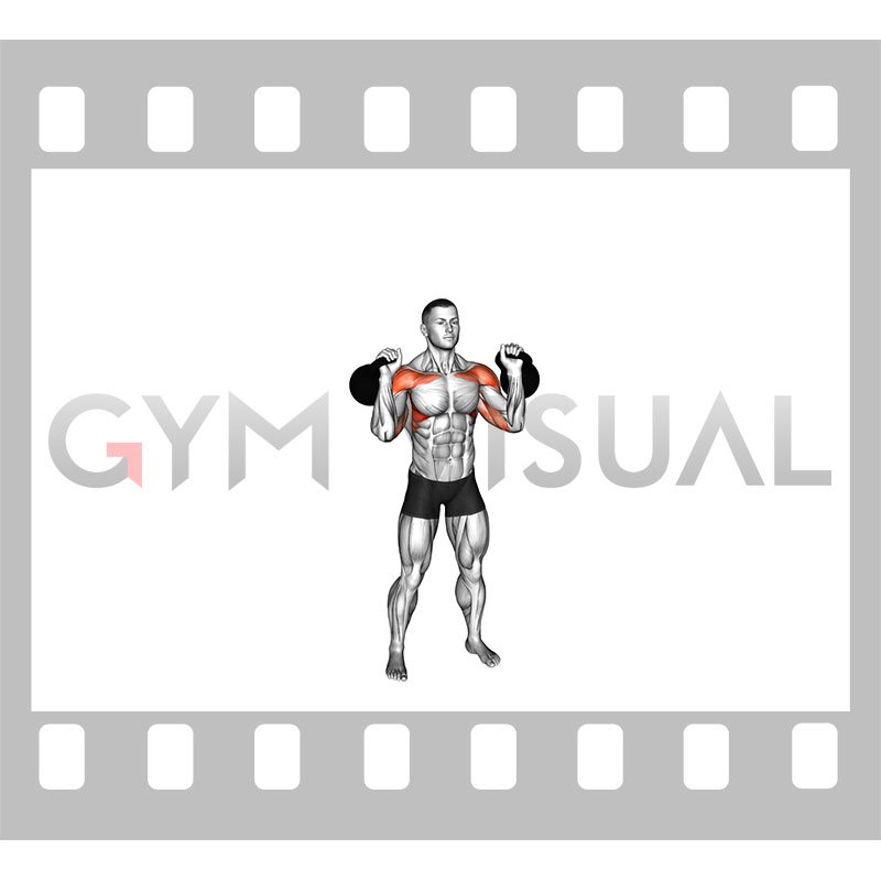 Two Arm Kettlebell Military Press